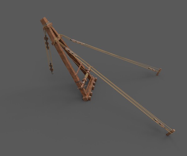 ArtStation - Ancient roman construction crane Pentaspastos | Game Assets