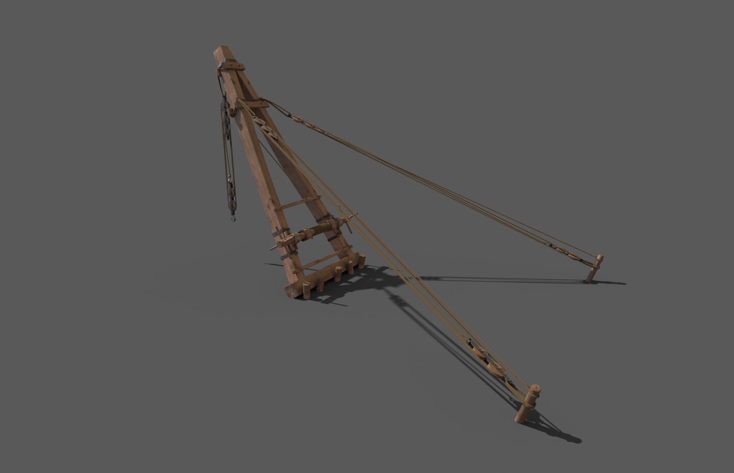 ArtStation - Ancient roman construction crane Pentaspastos | Game Assets