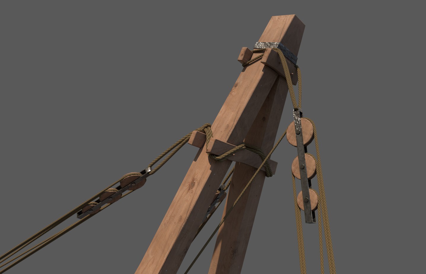 ArtStation - Ancient roman construction crane Pentaspastos | Game Assets