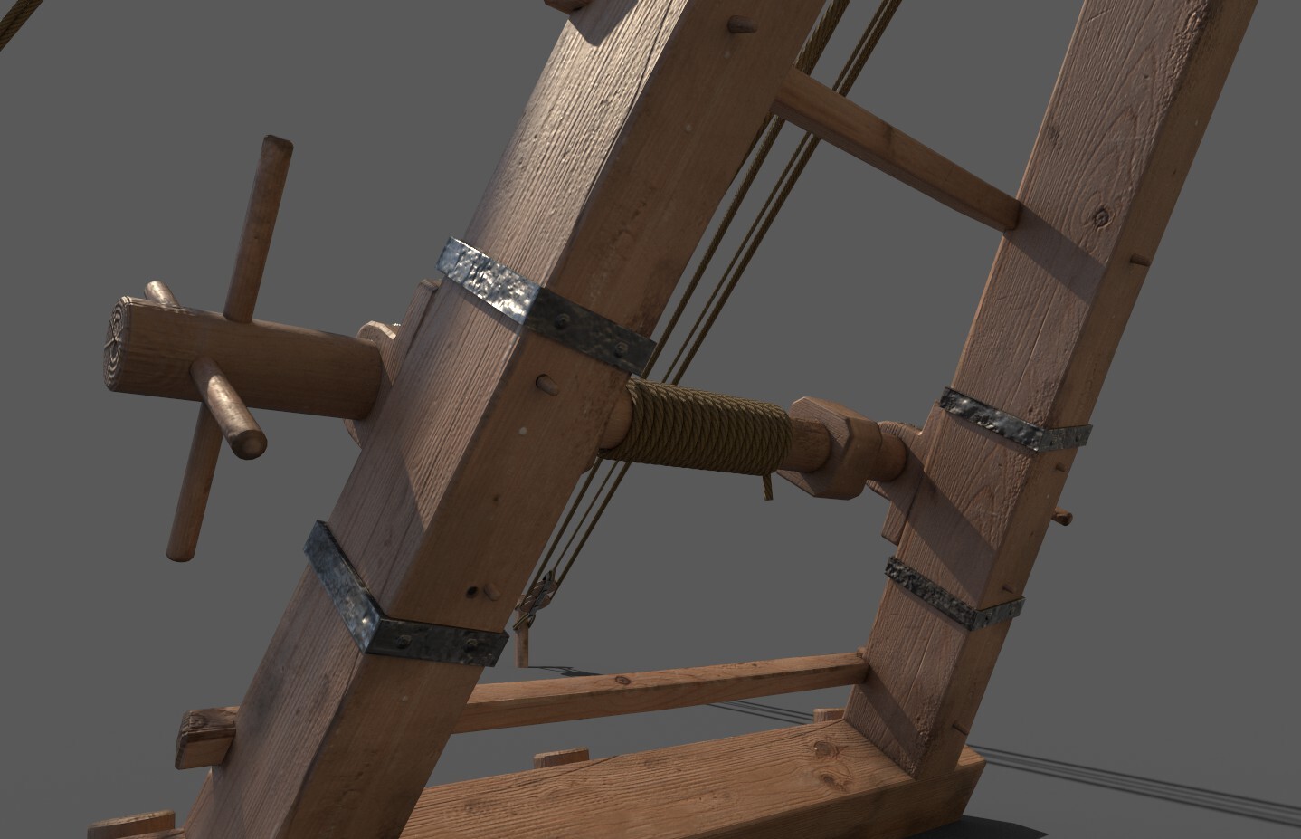 ArtStation - Ancient roman construction crane Pentaspastos | Game Assets