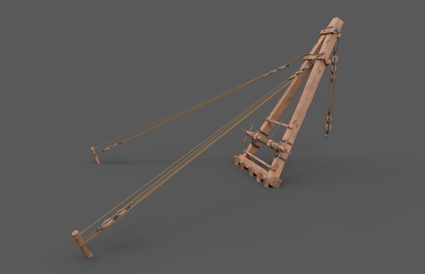ArtStation - Ancient roman construction crane Pentaspastos | Game Assets