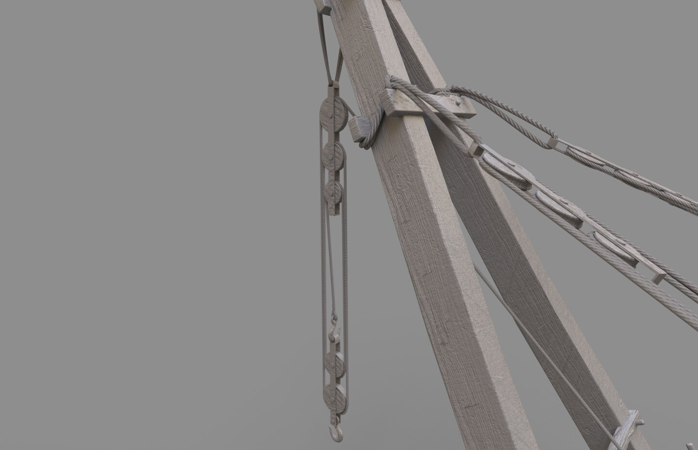 ArtStation - Ancient roman construction crane Pentaspastos | Game Assets