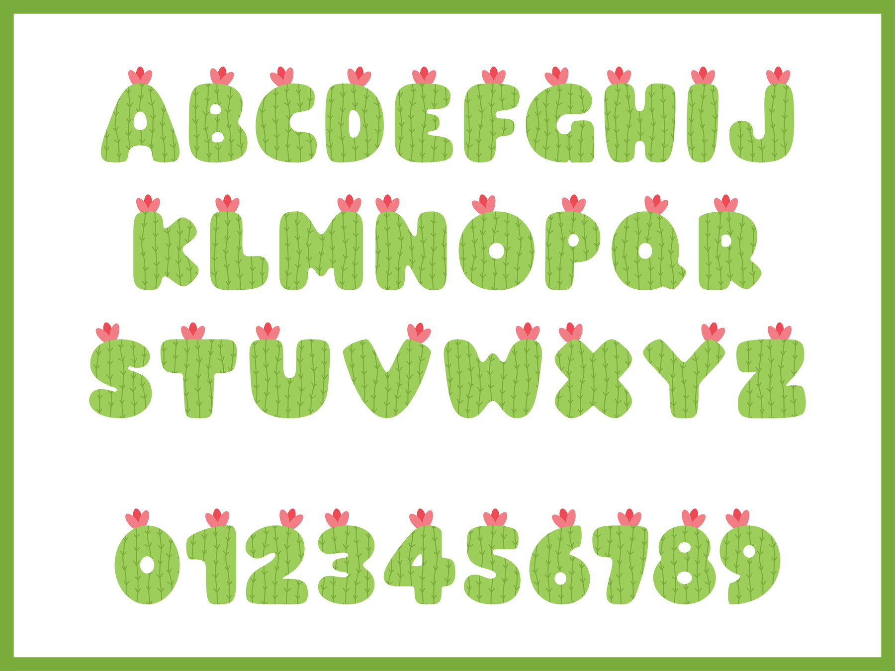 ArtStation - Color Font - Cactus | Artworks