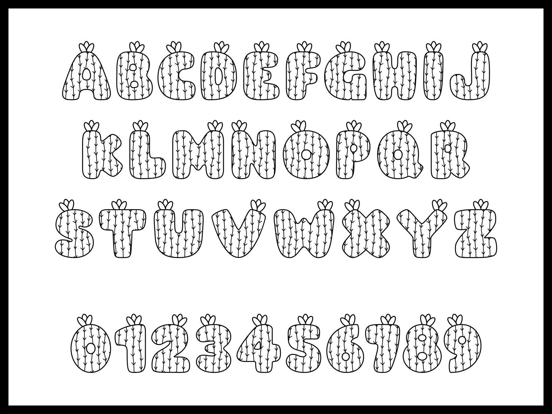 ArtStation - Color Font - Cactus | Artworks