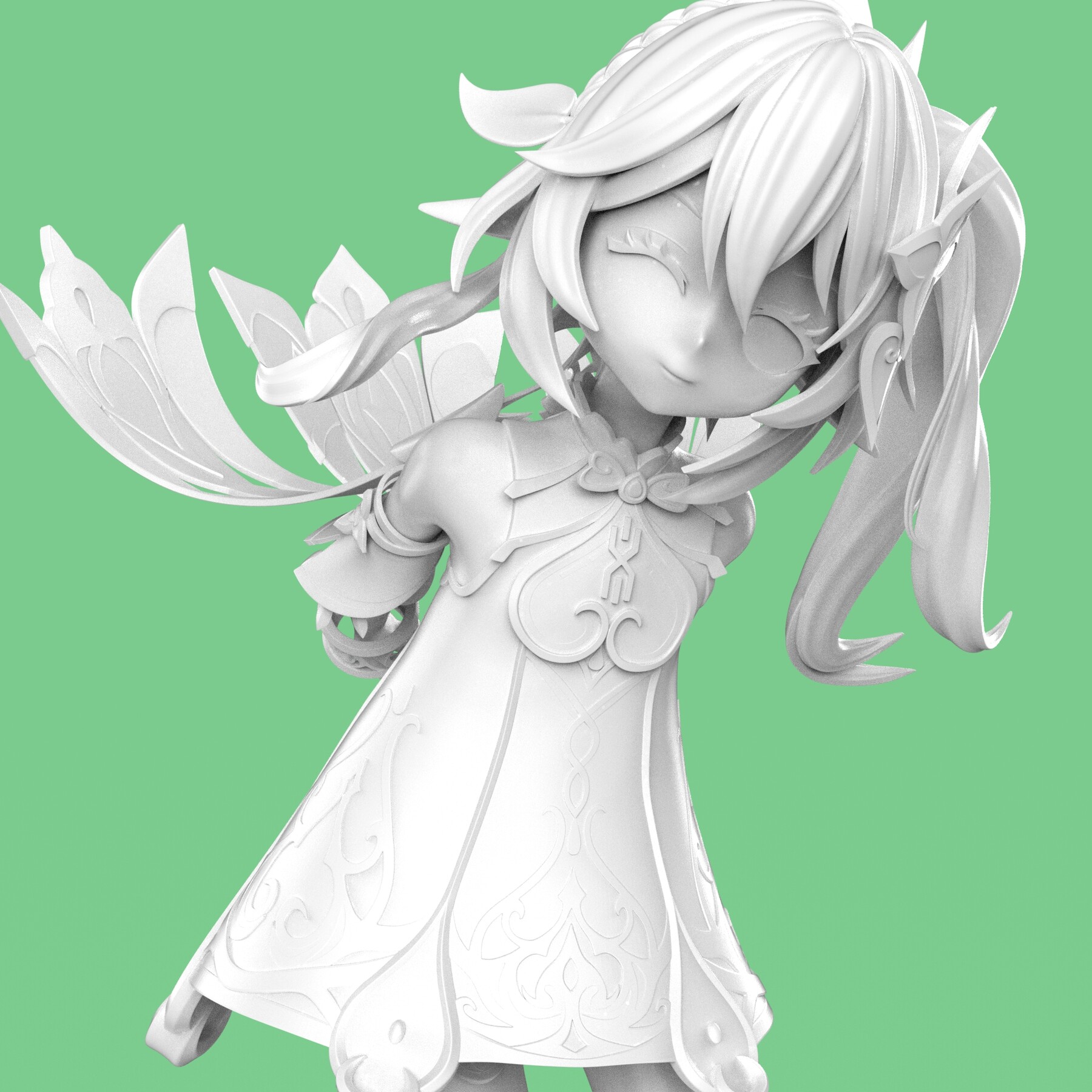 ArtStation - Nahida - Genshin Impact STL (Fourth Attack Pose) | Resources