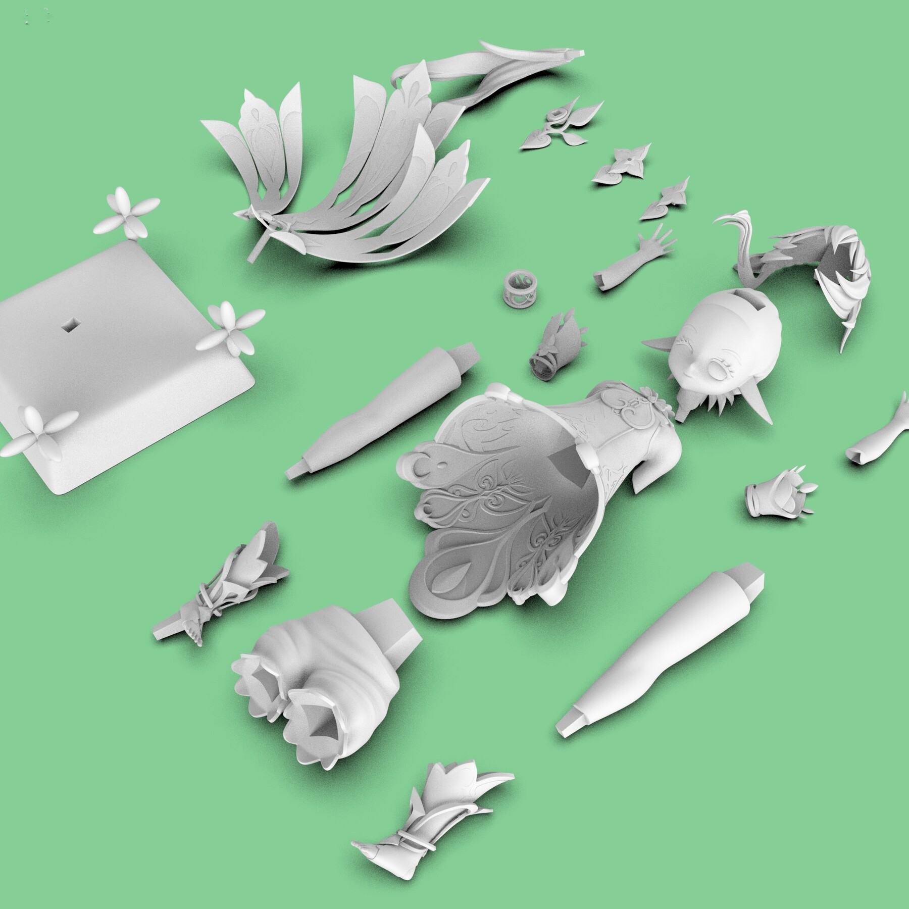 ArtStation - Nahida - Genshin Impact STL (Fourth Attack Pose) | Resources