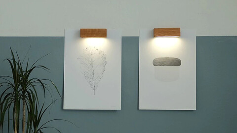 ArtStation - Hang lamp Poster-attached wooden lighting | Resources