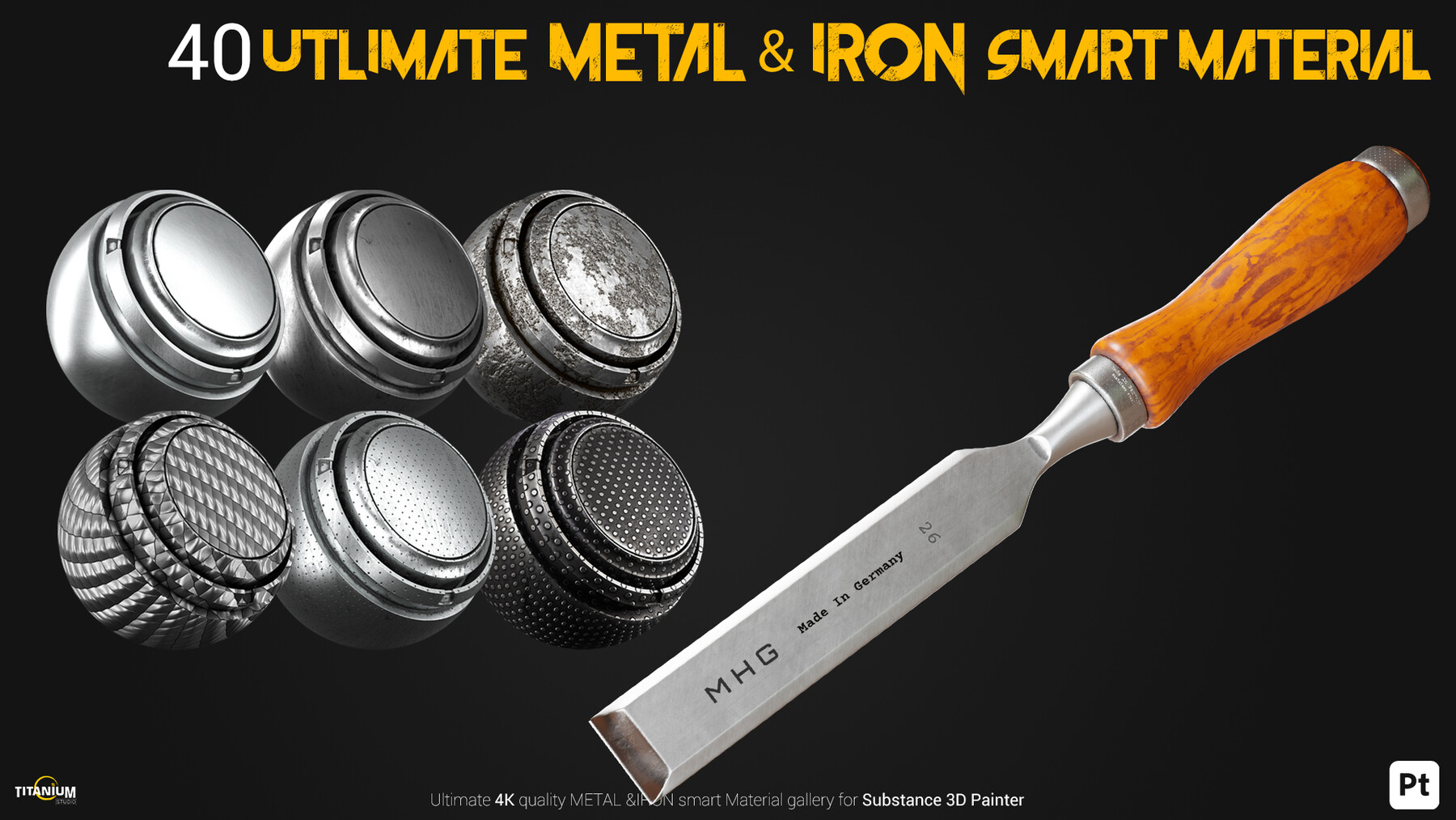 ArtStation - Ultimate Metal & Iron Smart Material + 4K PBR Textures ...