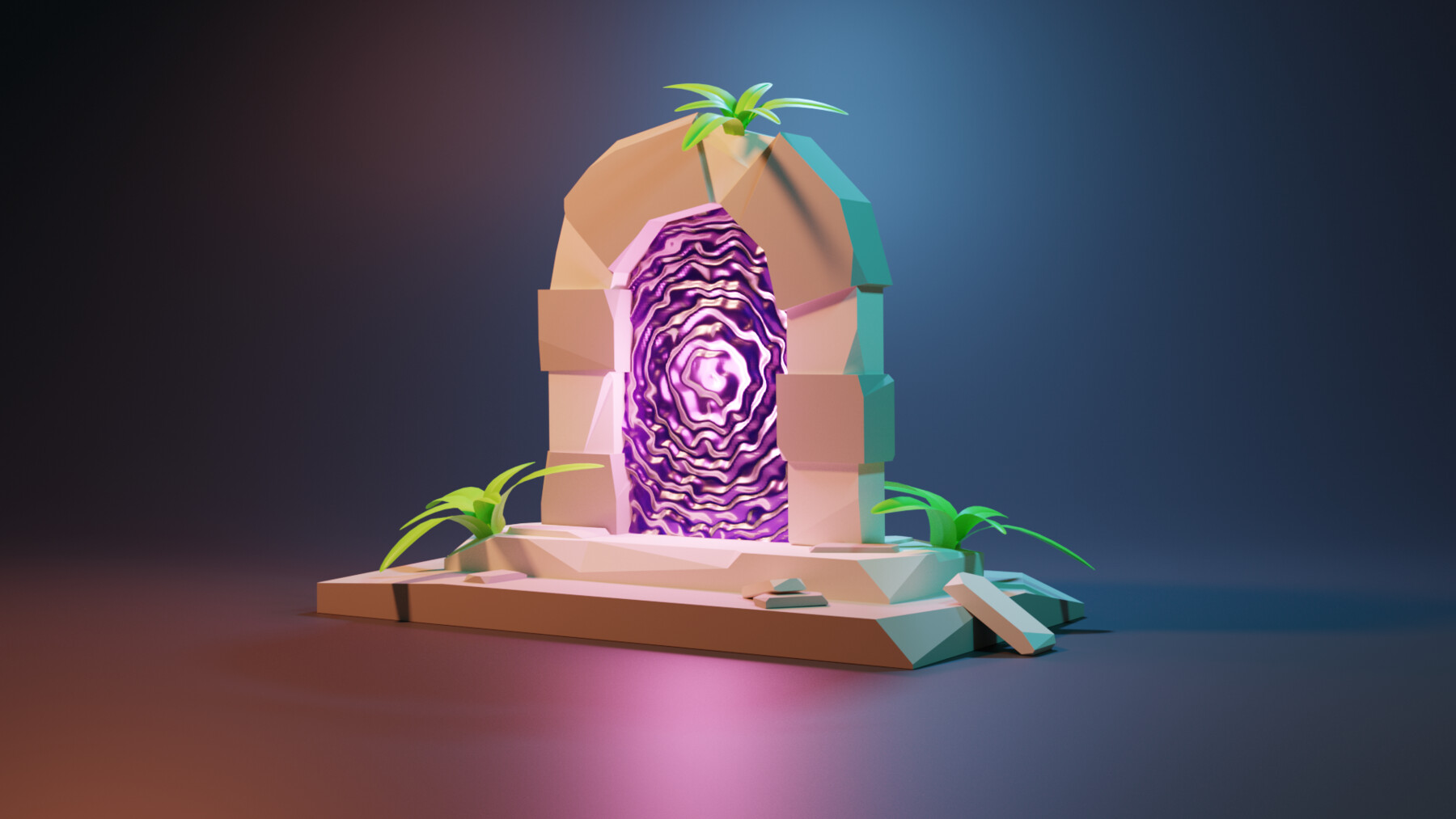 ArtStation - Low-poly portal | Resources