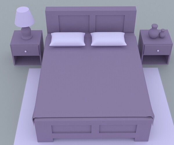 ArtStation - 3d bed model design | Resources