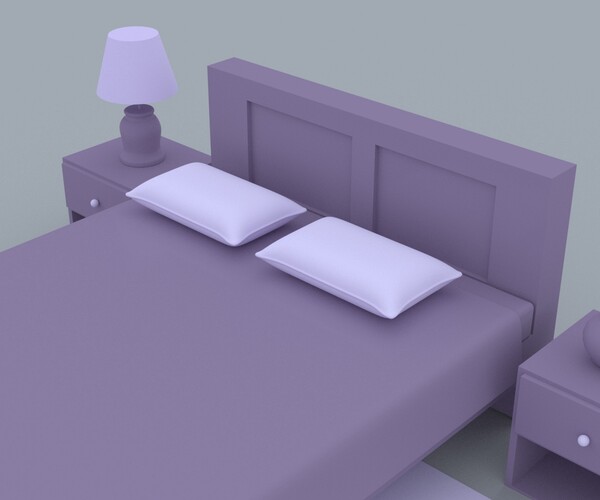 ArtStation - 3d bed model design | Resources