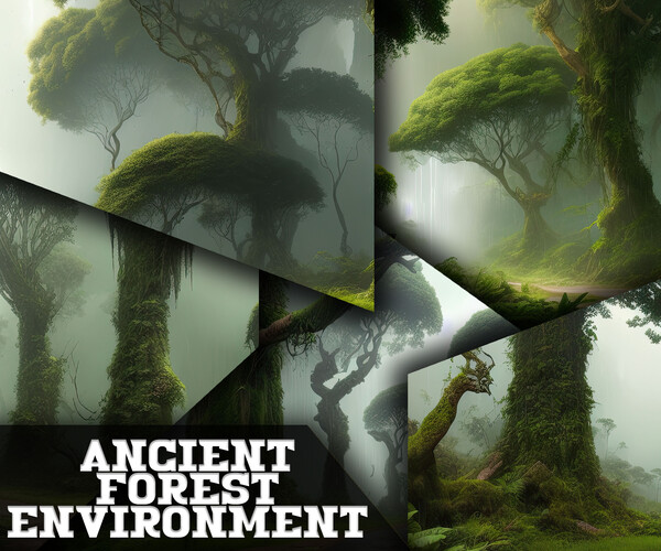 ArtStation - 141 Ancient forest environment Illustration Pack (More Than 8K Resolution) | Artworks