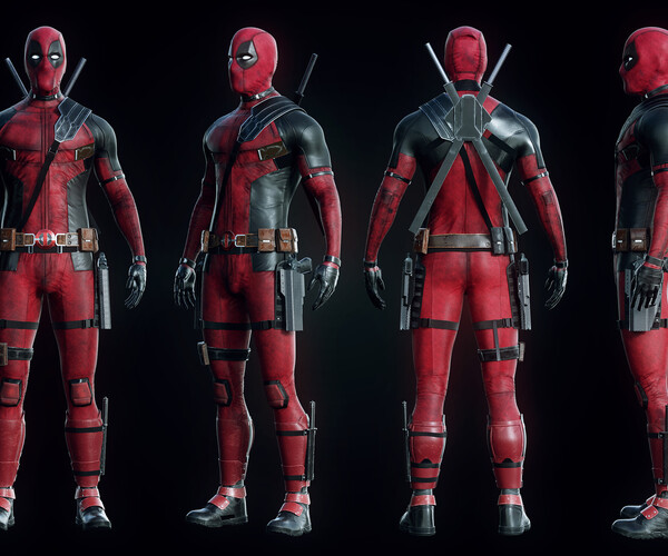 ArtStation - Deadpool Rigged Realtime | GameRess - Blender Eevee 3D ...