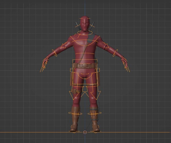 ArtStation - Deadpool Rigged Realtime | GameRess - Blender Eevee 3D ...