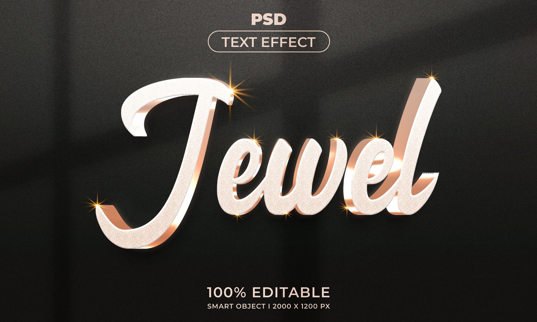 ArtStation - 3D Jewel PSD fully editable text effect. Layer style PSD ...