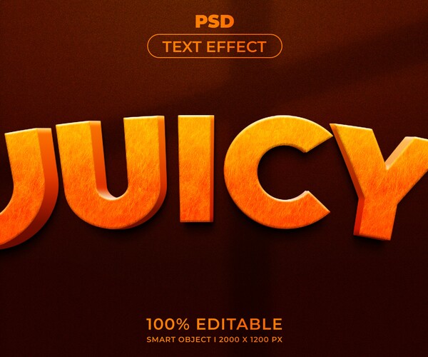 ArtStation - 3D Juicy PSD fully editable text effect. Layer style PSD ...