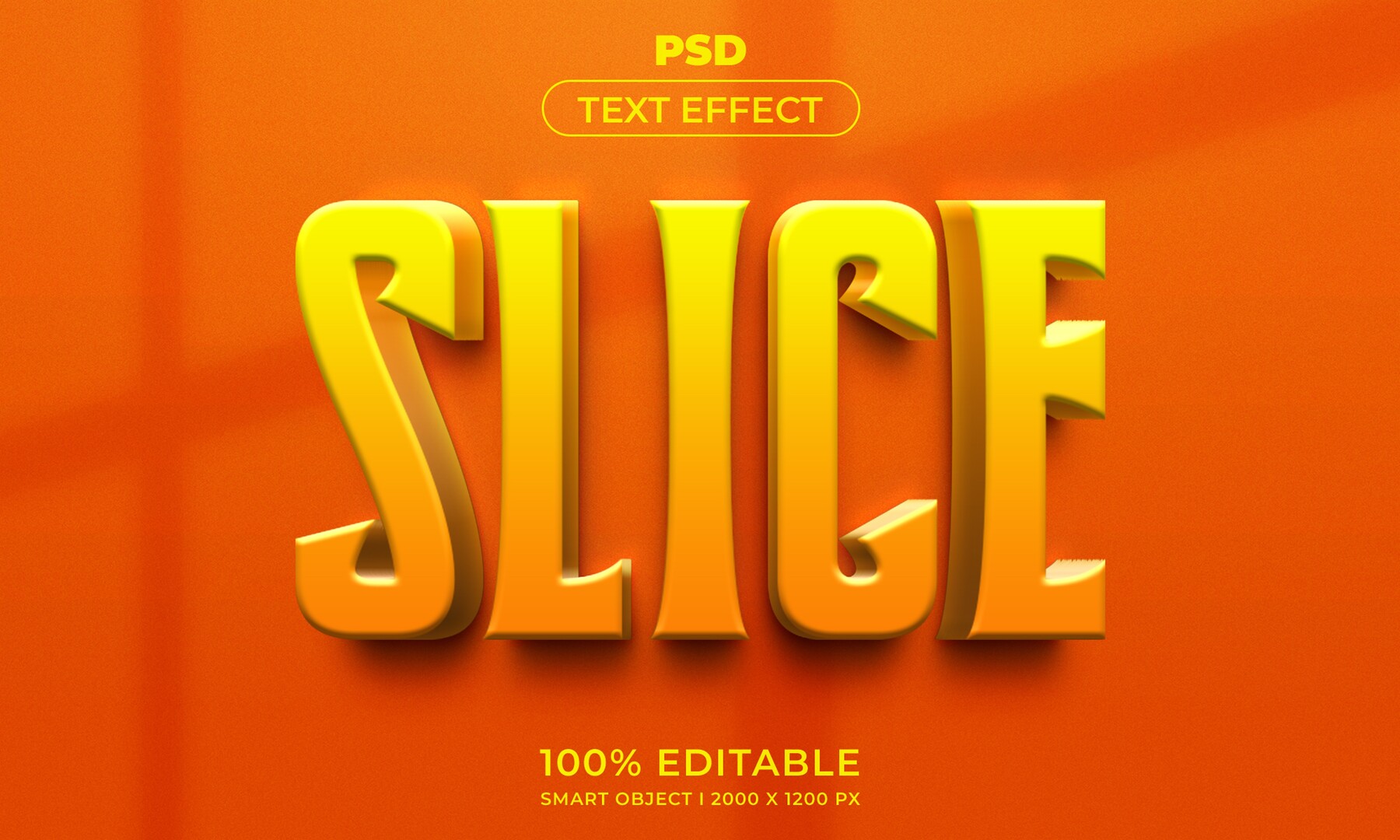 ArtStation - 3D Slice PSD fully editable text effect. Layer style PSD ...