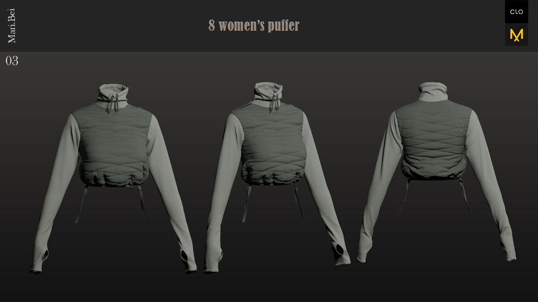 ArtStation - Women's Puffer | Game Assets