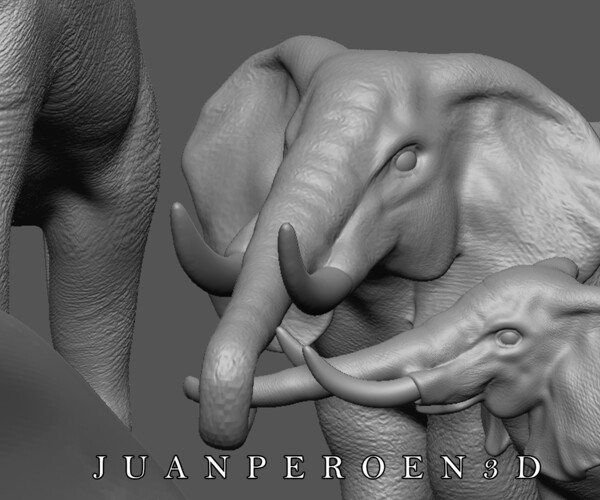 ArtStation - FAMILY ELEPHANTS | Resources