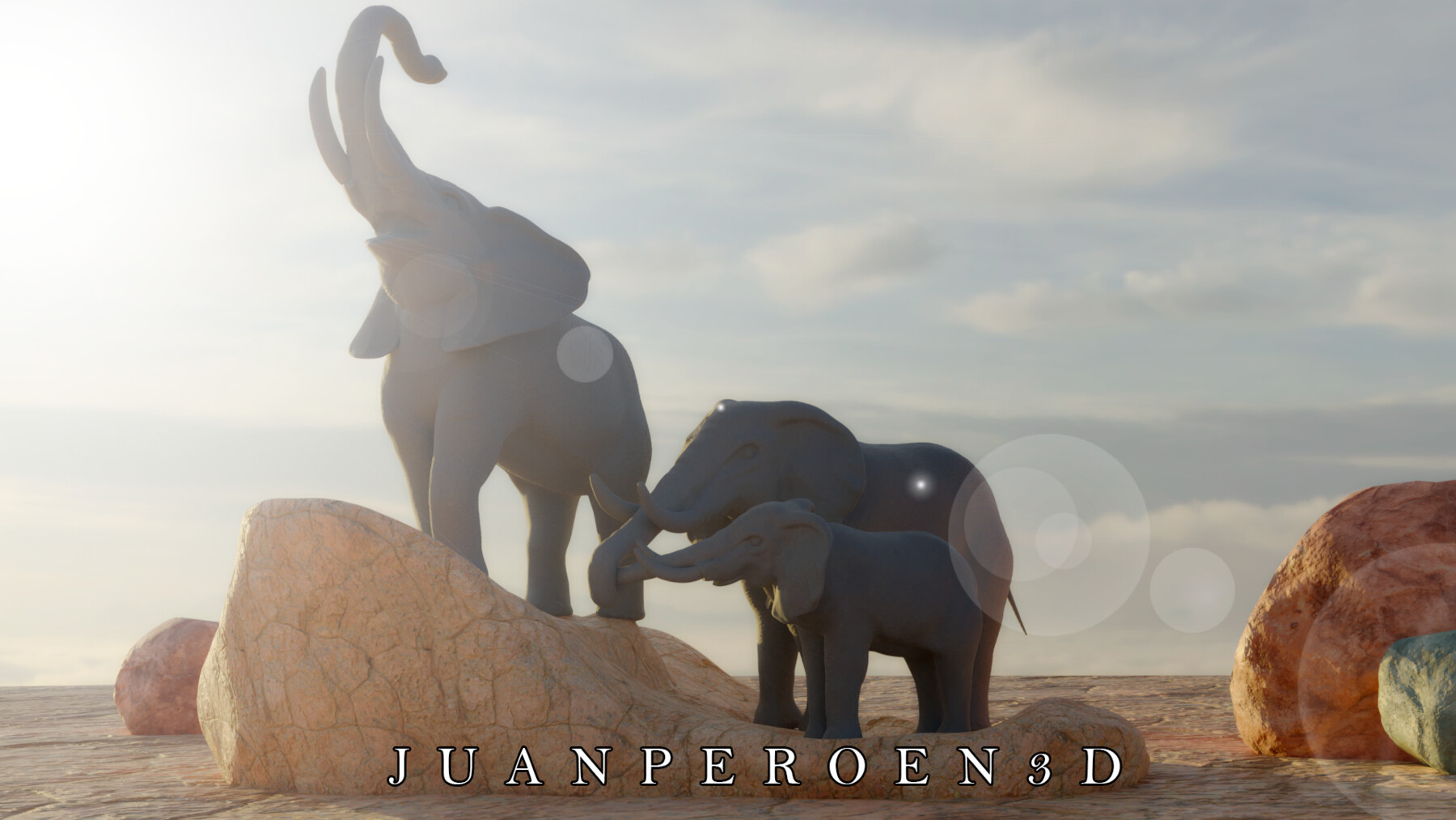 ArtStation - FAMILY ELEPHANTS | Resources
