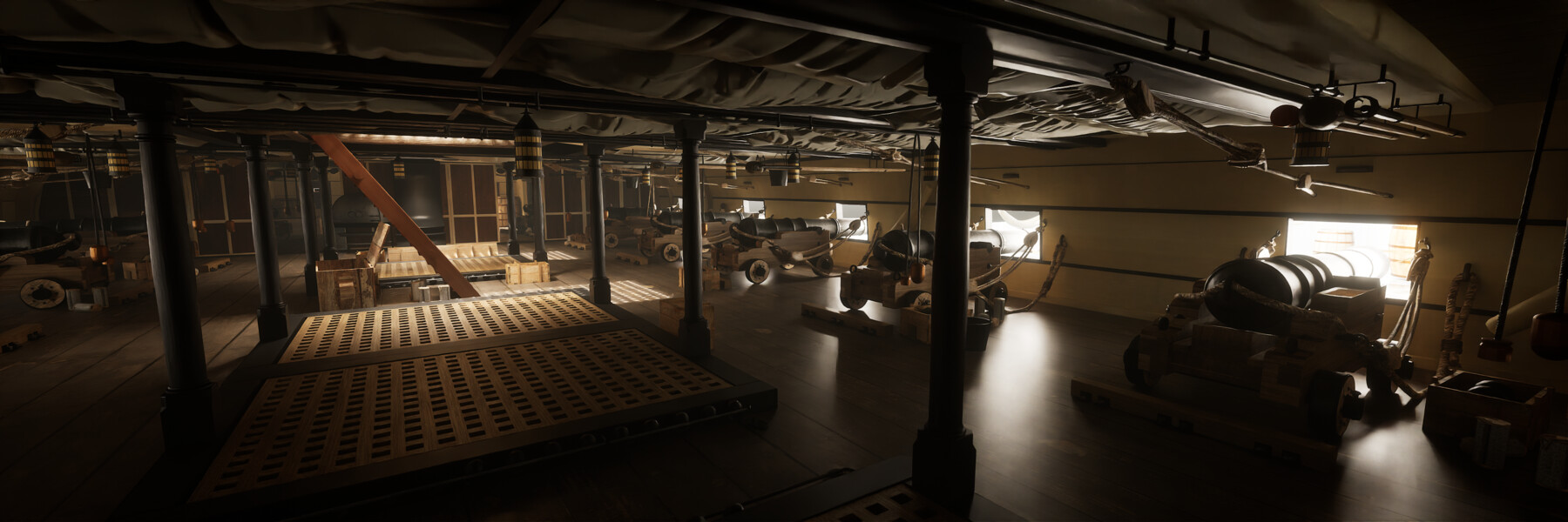 ArtStation - Sailing/Pirate Ship INTERIOR - 3D Model for Concept Art ...
