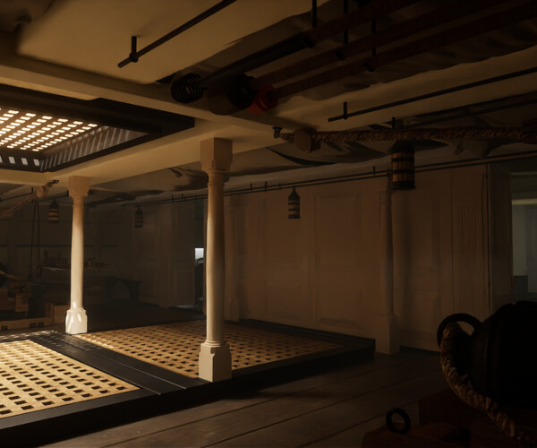 ArtStation - Sailing/Pirate Ship INTERIOR - 3D Model for Concept Art ...