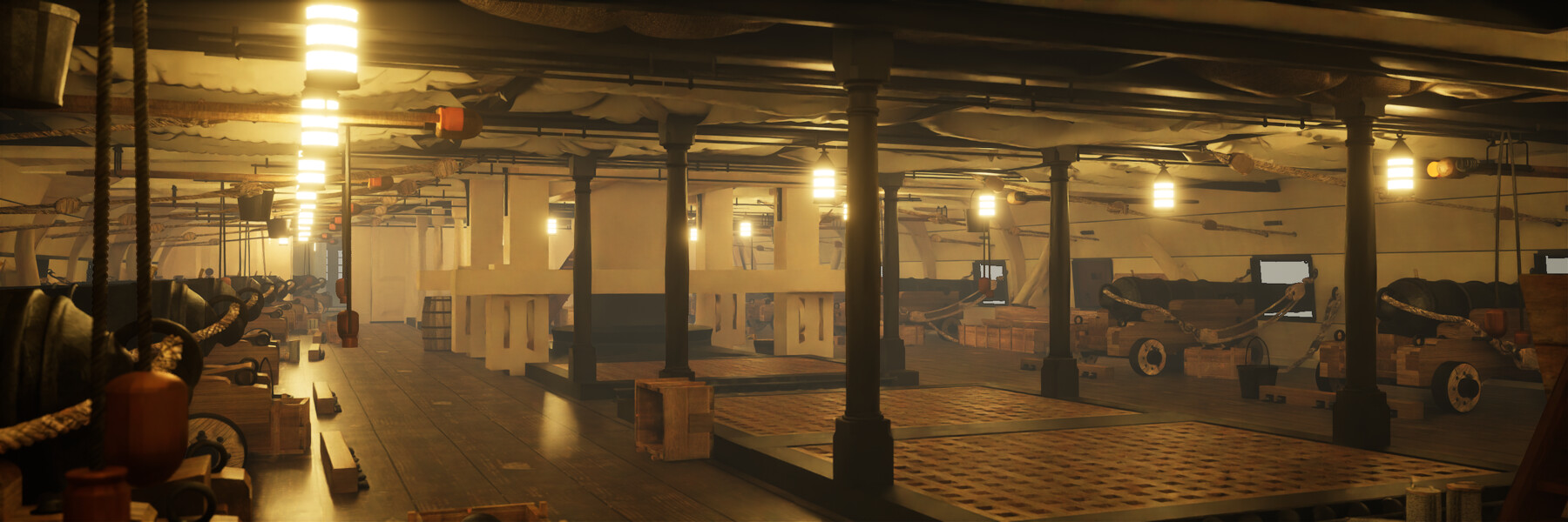 ArtStation - Sailing/Pirate Ship INTERIOR - 3D Model for Concept Art ...