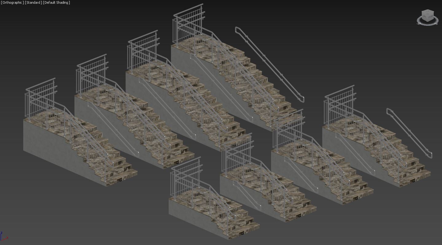 ArtStation - Stairs set 8 pcs | Resources