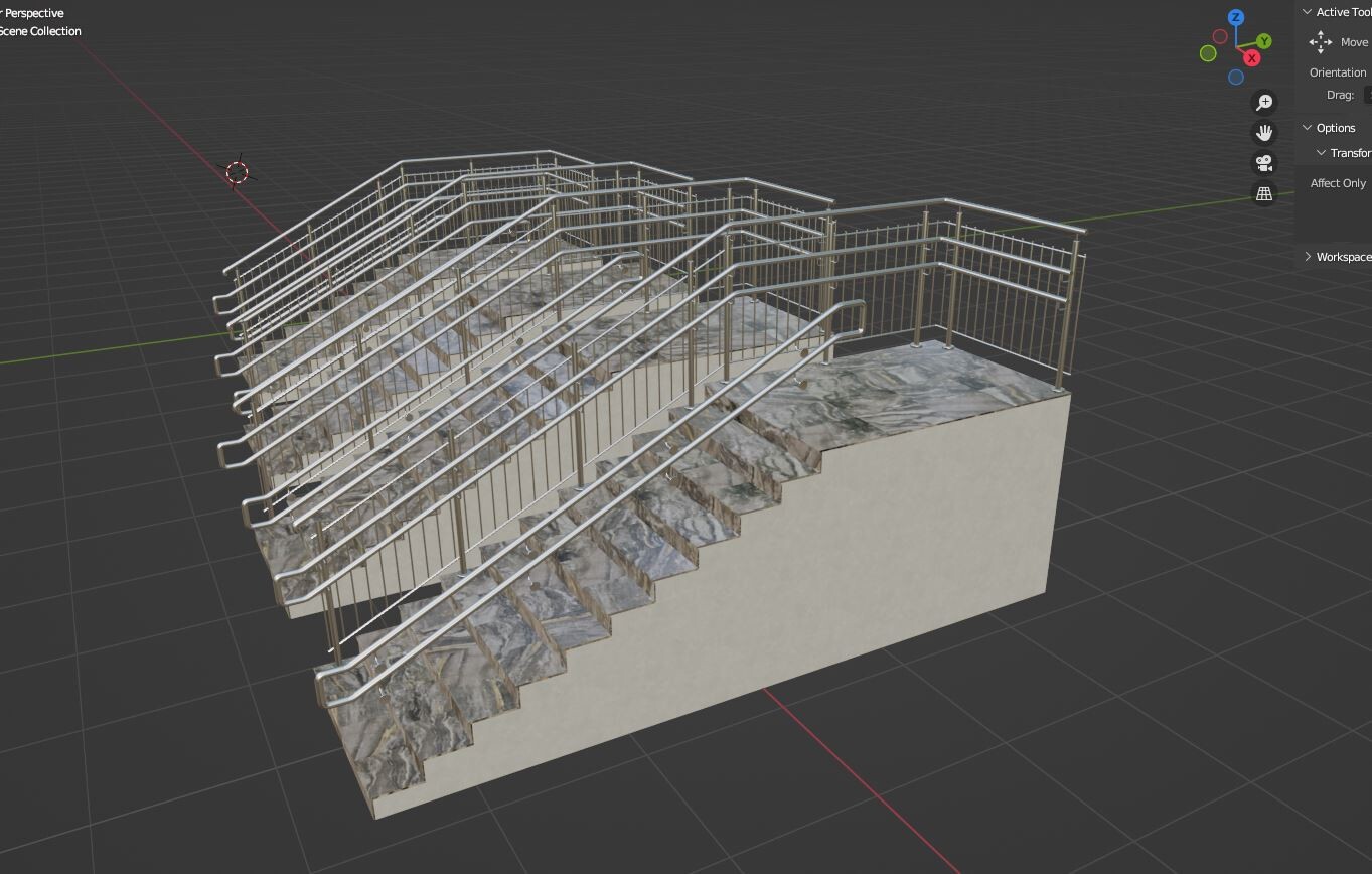 ArtStation - Stairs set 8 pcs | Resources