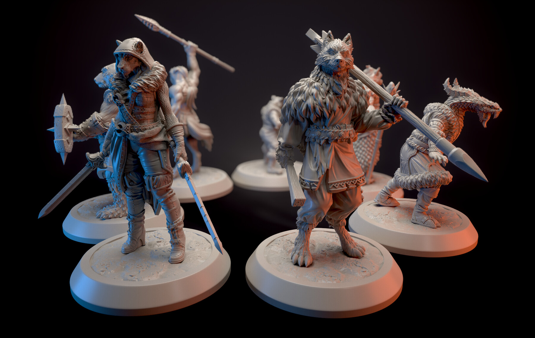 ArtStation - Beastfolk miniature series | Resources