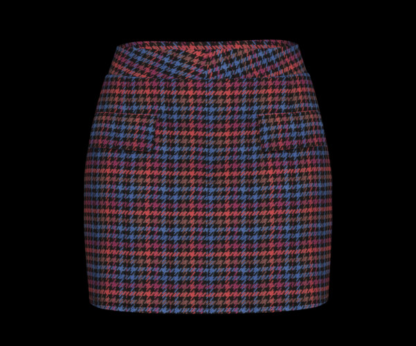 ArtStation - 3D PLAID PATTERNED MINI SKORT | Resources