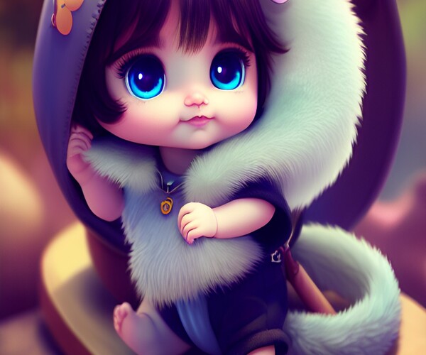 ArtStation - baby funny cute character 10k image womboart | Artworks