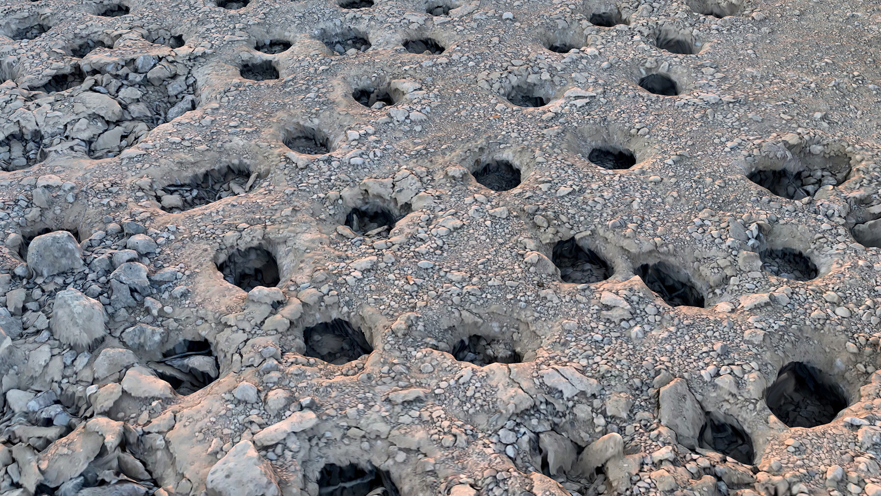 ArtStation - Gravel Ground Concrete Holes 01 | Resources