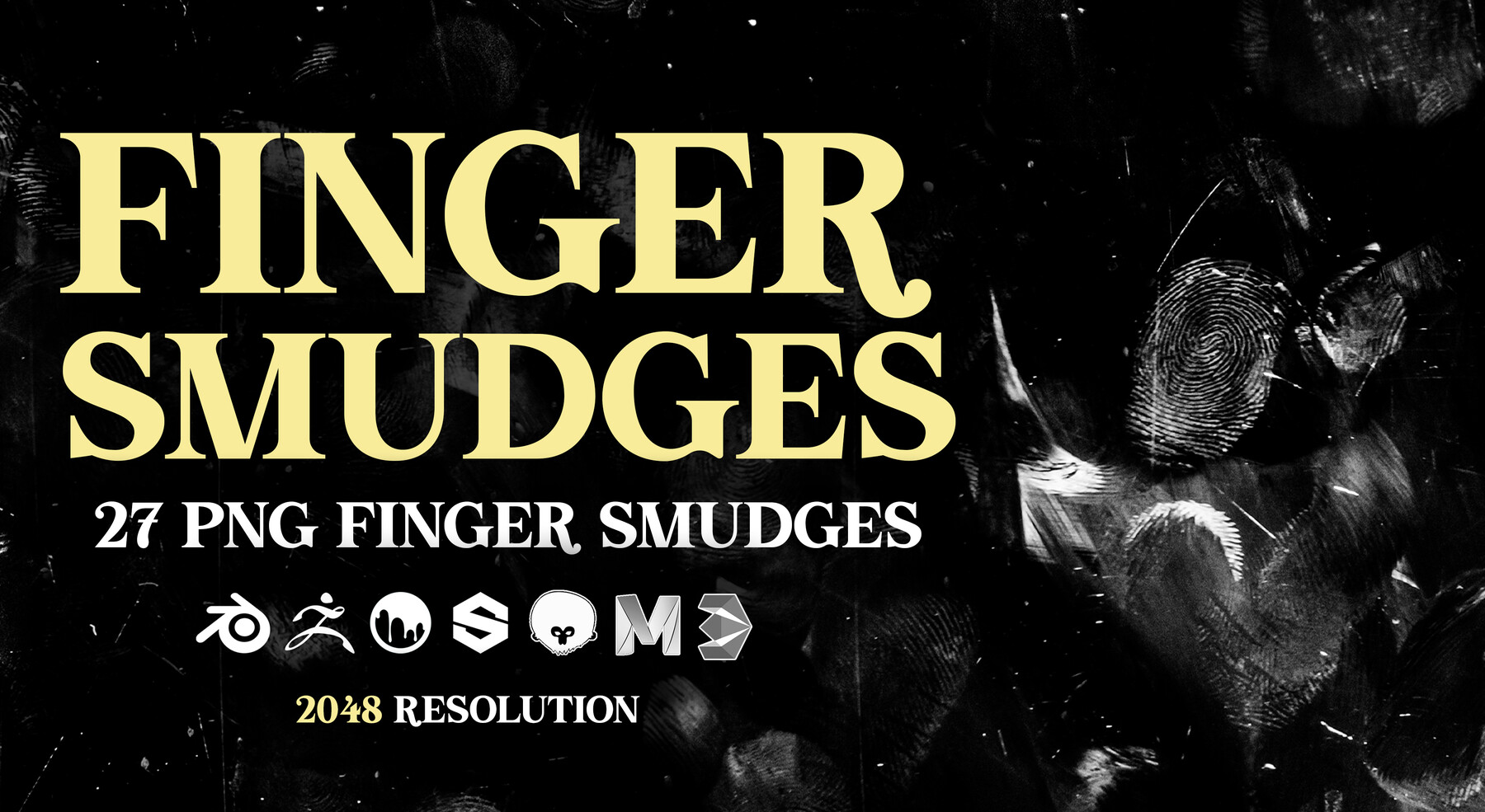 ArtStation - Finger Smudges: Alphas / Textures | Brushes