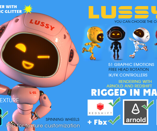 ArtStation - Robot Lussy - rigged character | Resources
