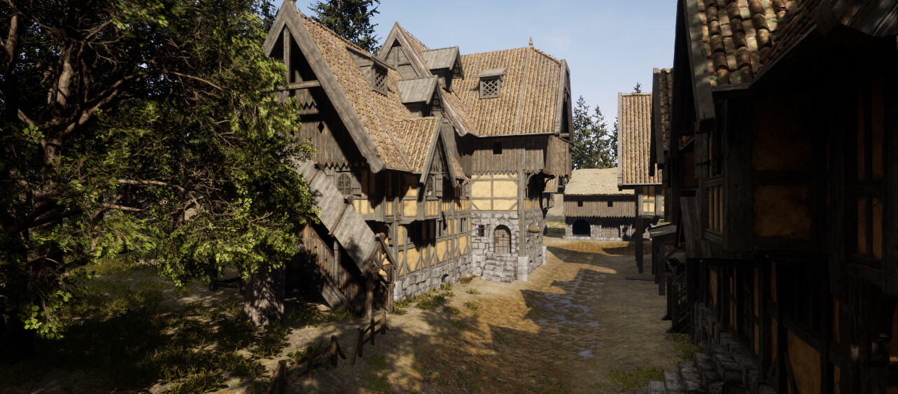ArtStation - Medieval Fantasy Town Houses 2.0: Tavern on the Crossroads ...