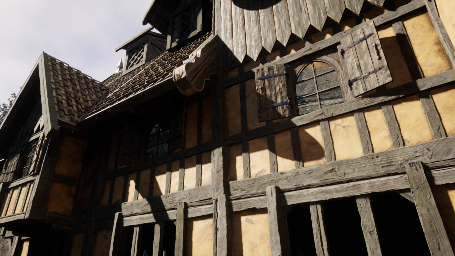 ArtStation - Medieval Fantasy Town Houses 2.0: Tavern on the Crossroads ...