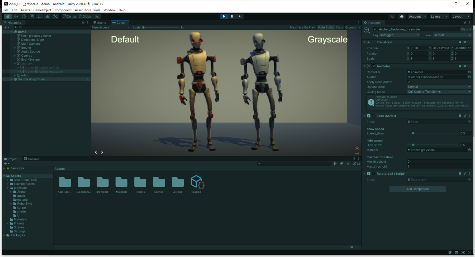 Artstation Unity Vfx Grayscale Effect Game Assets