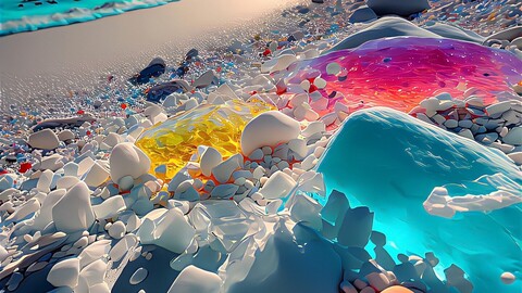 ArtStation - beach colored stones | Artworks