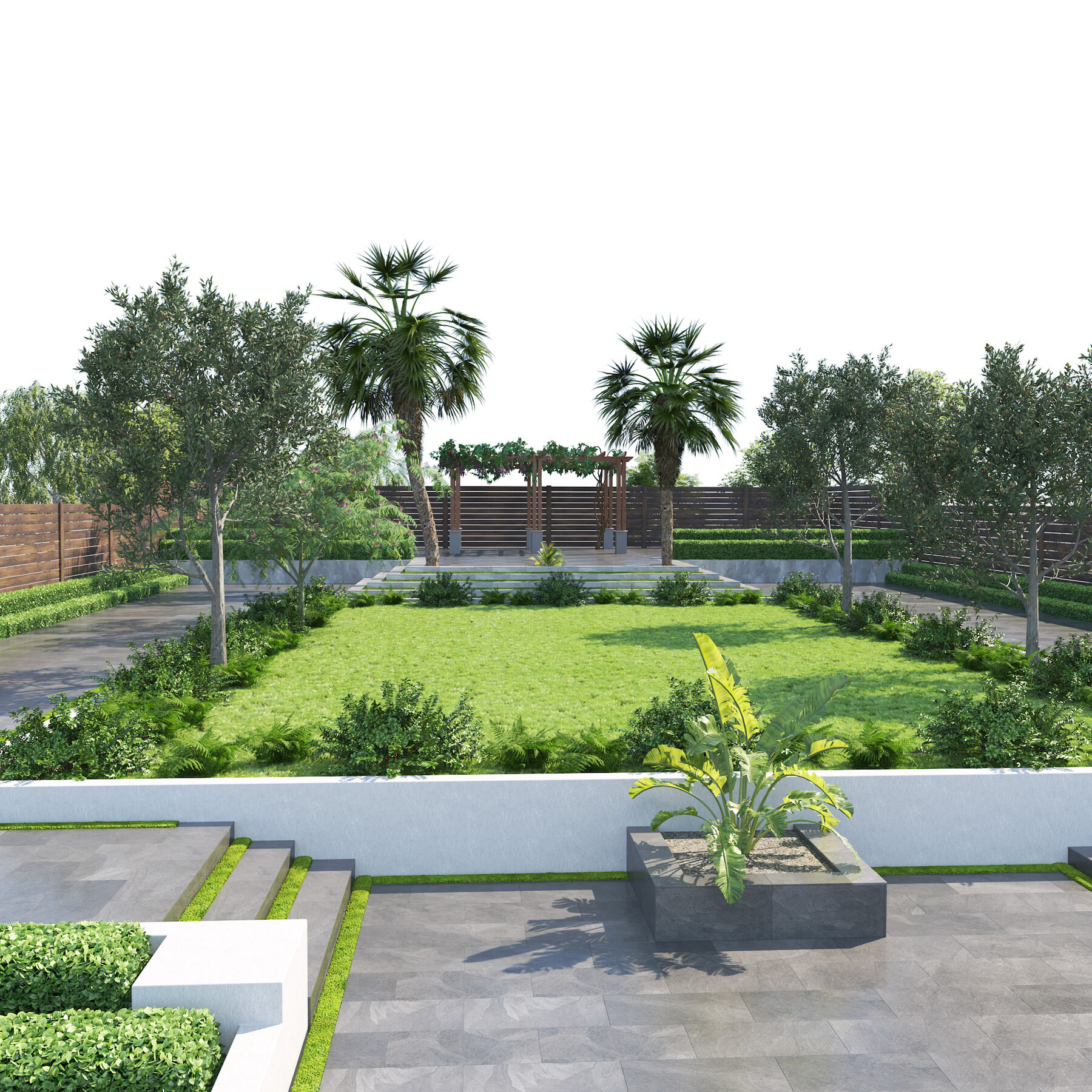 ArtStation - Private Park Landscape 3d exterior scene | Game Assets