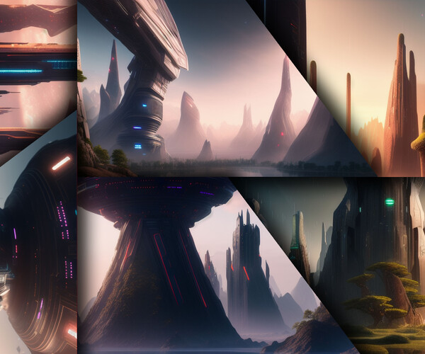 ArtStation - 142 Sci-Fi Environment (More Than 8K Resolution) | Artworks