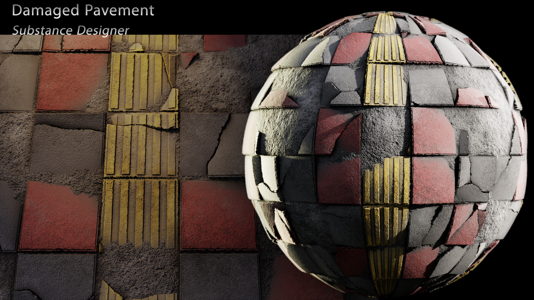 ArtStation - Damaged Pavement | Game Assets