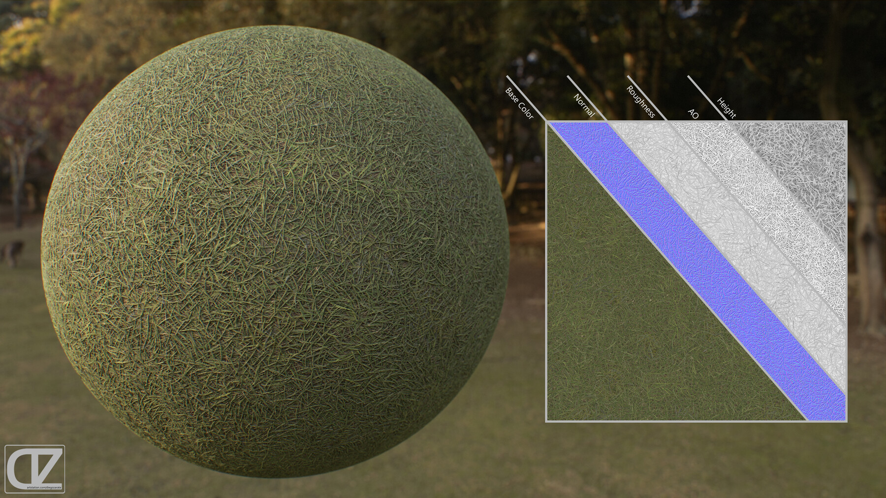 ArtStation - PBR - GRASS - 4K MATERIAL + .SBS GRAPH | Game Assets