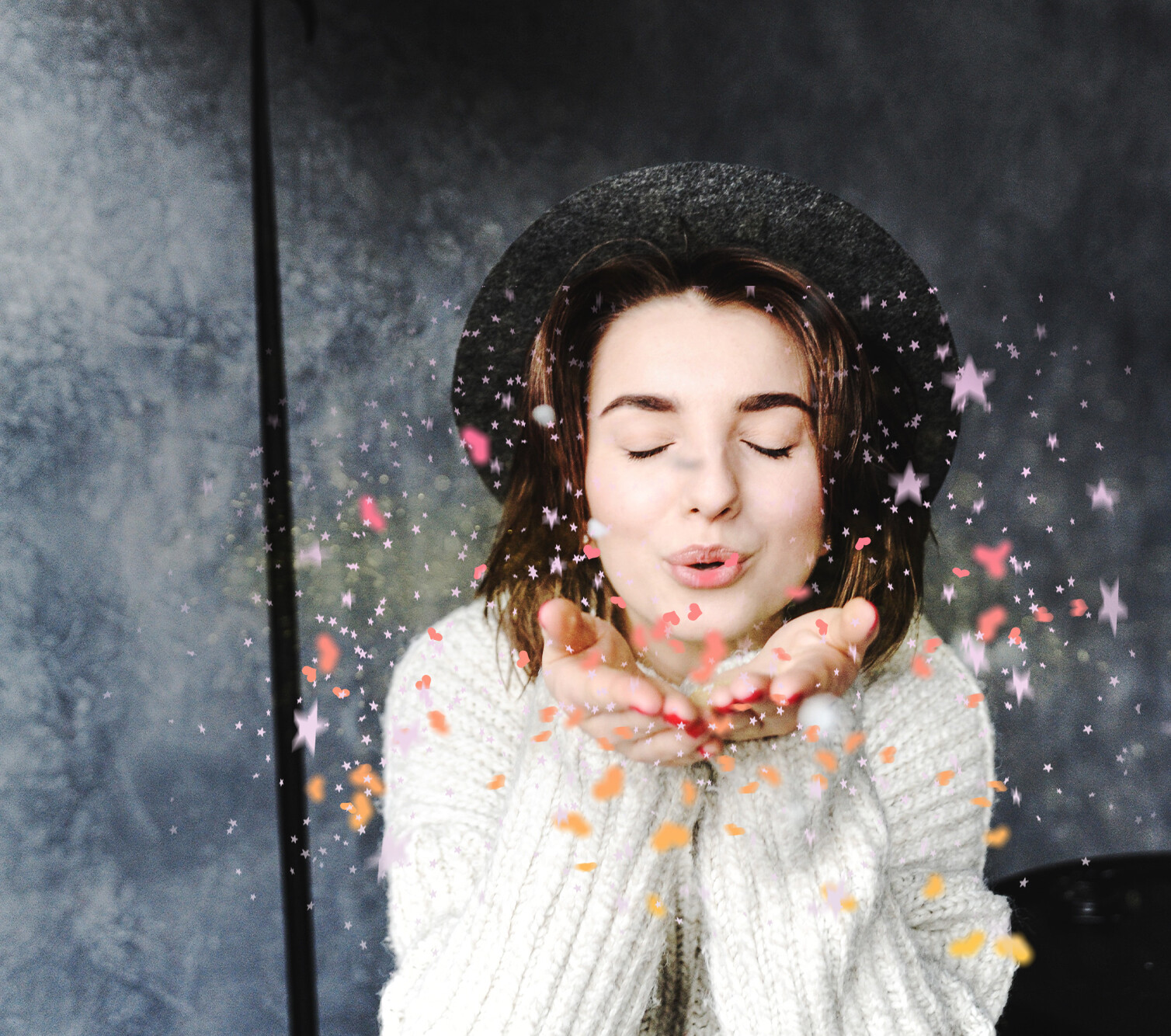 ArtStation - 65 Blowing Hearts Overlays, Blowing Confetti for Photoshop ...