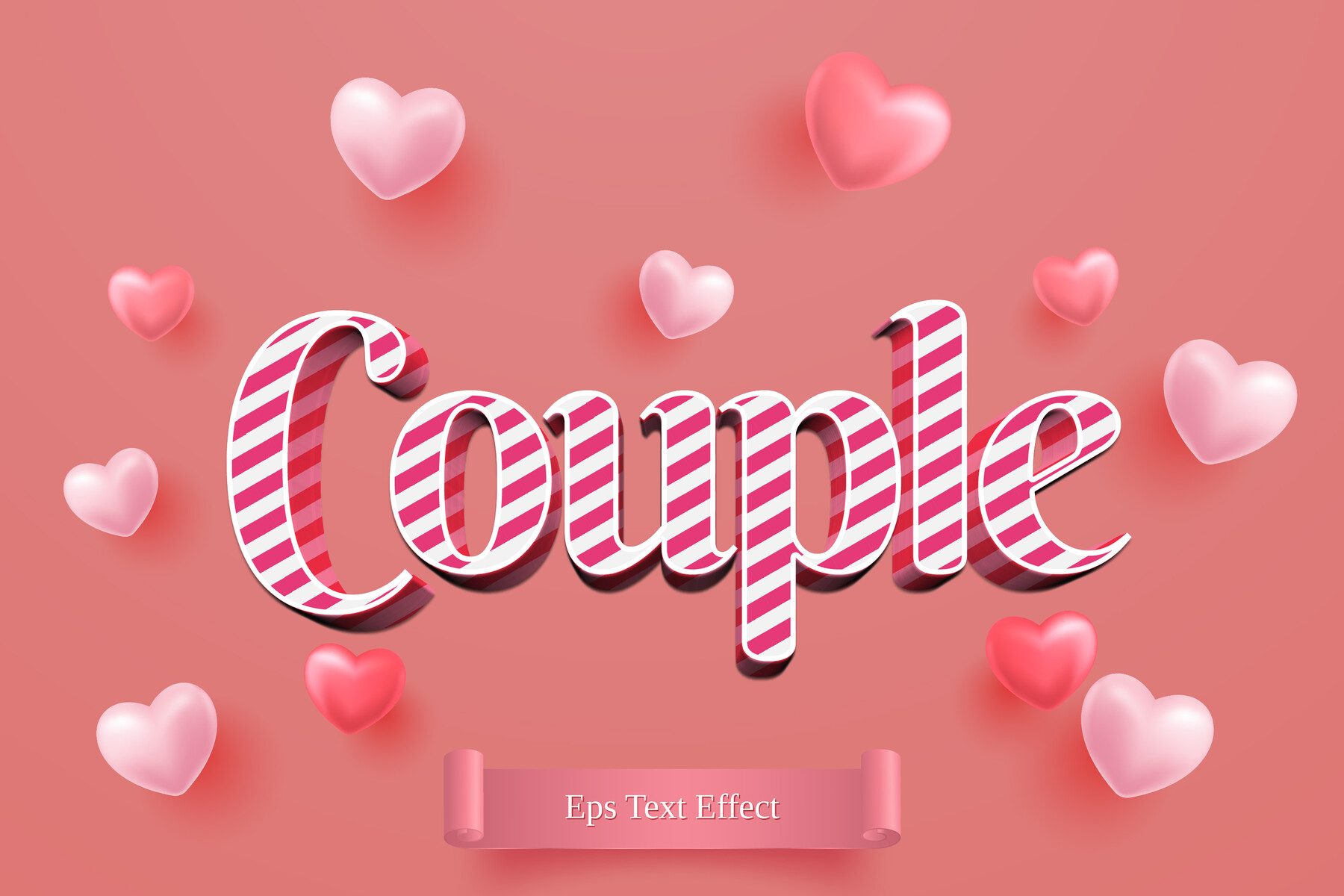 ArtStation - Couple Text Effects, EPS Template File | Artworks