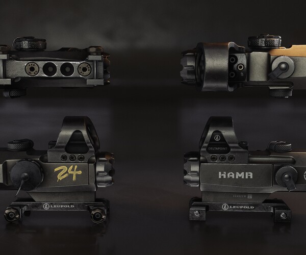 ArtStation - HAMR x4 24MM Rifle Scope | Game Assets