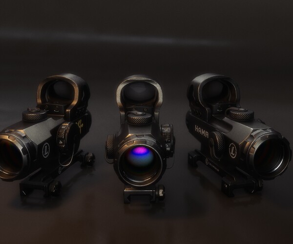 ArtStation - HAMR x4 24MM Rifle Scope | Game Assets