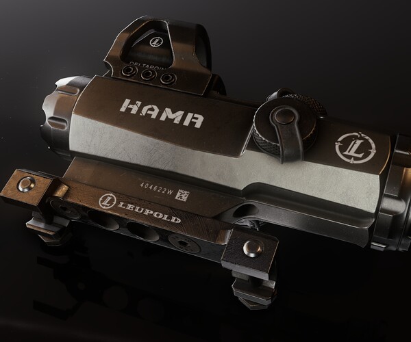 ArtStation - HAMR x4 24MM Rifle Scope | Game Assets