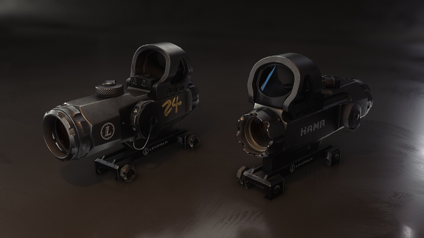 ArtStation - HAMR x4 24MM Rifle Scope | Game Assets