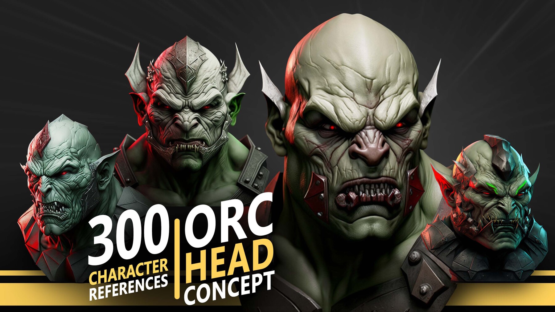 ArtStation - 300 Orc Head Concept - Character references | Artworks